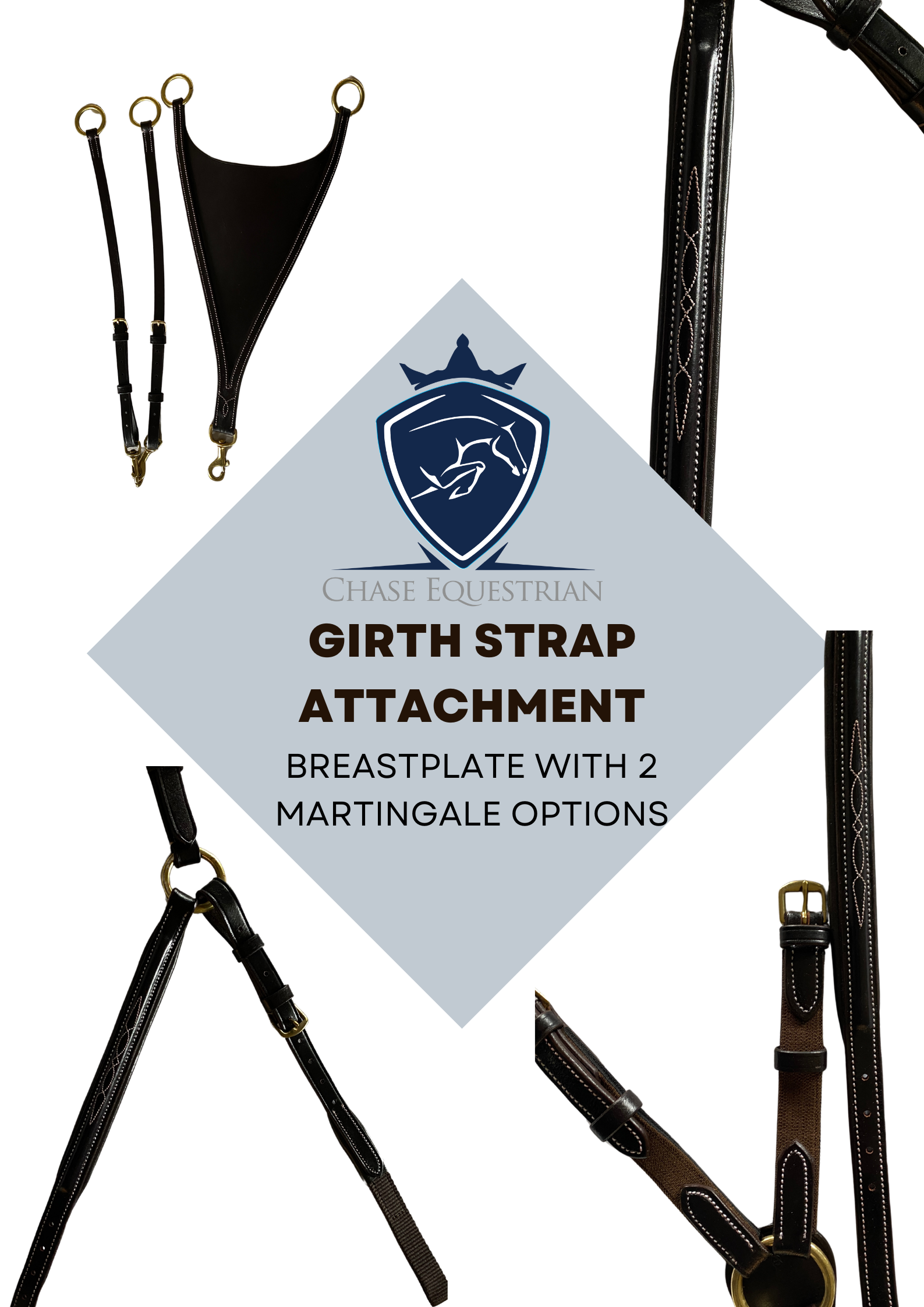 Breastplate (with both bib ring and normal martingale attachment optio